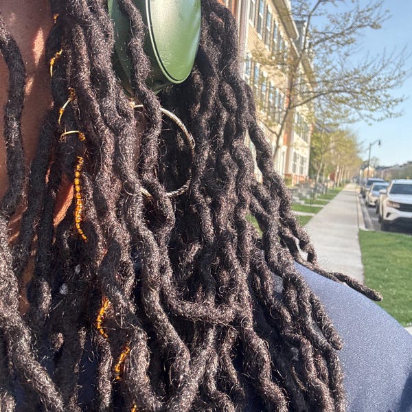 Copper and Topaz Beaded Loc Coil, Loc Jewelry, Braid Coil, Hair ...