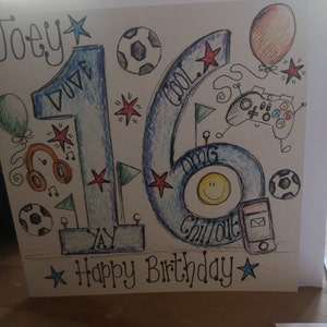 Hand Drawn Minecraft Creeper Birthday Card - Etsy