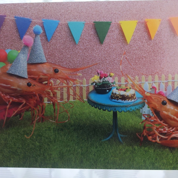 Shrimp Birthday Party Card by Shrimp Whisperer AK - Etsy