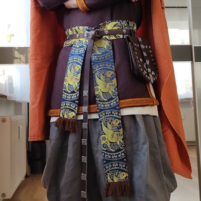 Rus Viking / Kievan Rus Silk Brocade Sash for Historical Reenactment - Etsy