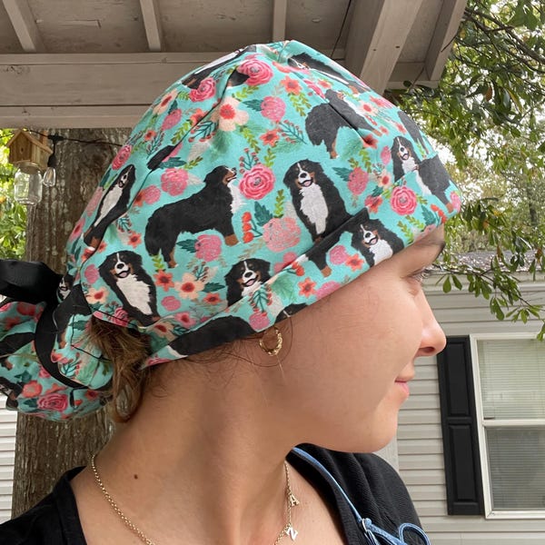 Monkey Scrub Cap-monkey Scrub Hat- Ponytail Scrub Cap-women's Scrub Hat ...