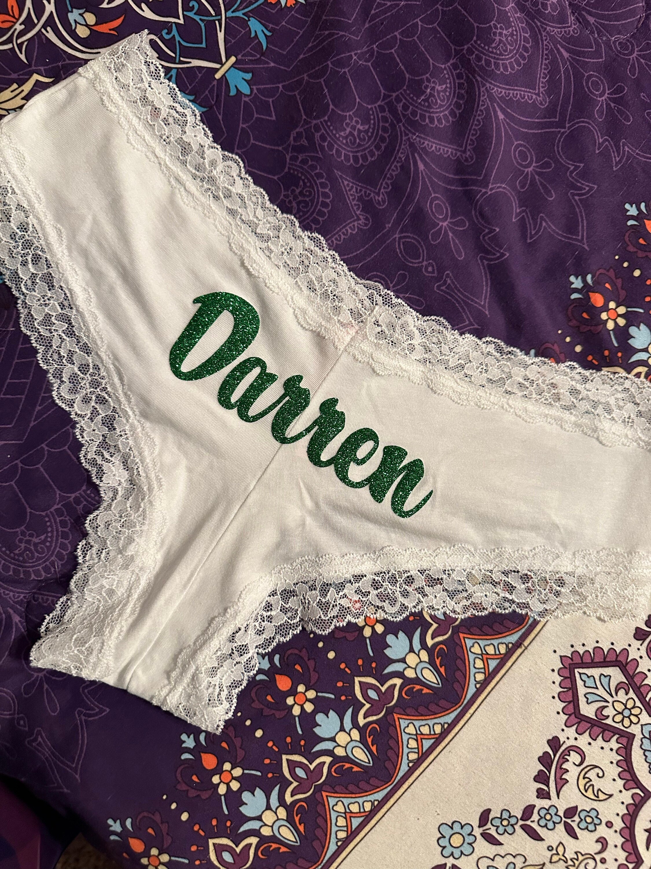 Personalize A White Victorias Secret Cotton Floral Lace Waist Cheeky