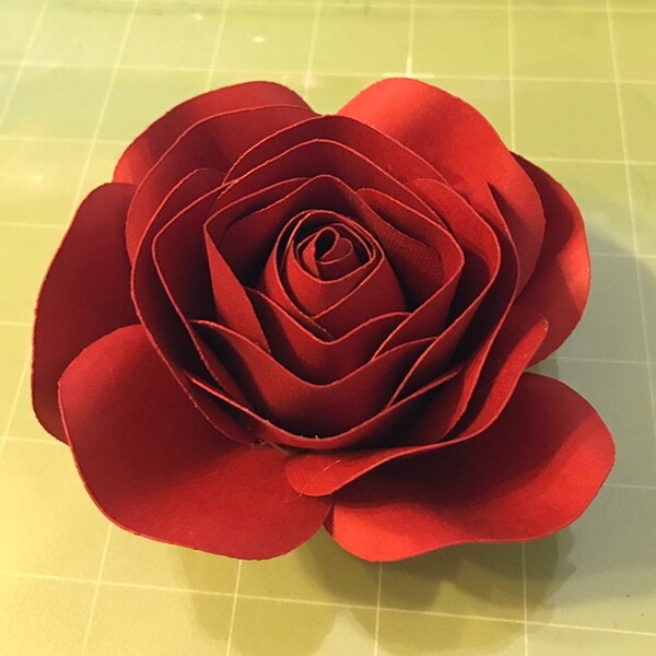 Large Paper Flower Template PDF Printable Rose Template DIY Paper Rose ...
