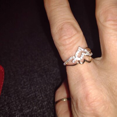 14K Solid Gold Quinceañera Heart Flower Ring / 14K Real Gold 15 Años ...