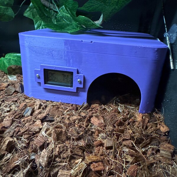 Reptile Humid Hide With Thermometer/hygrometer - Etsy