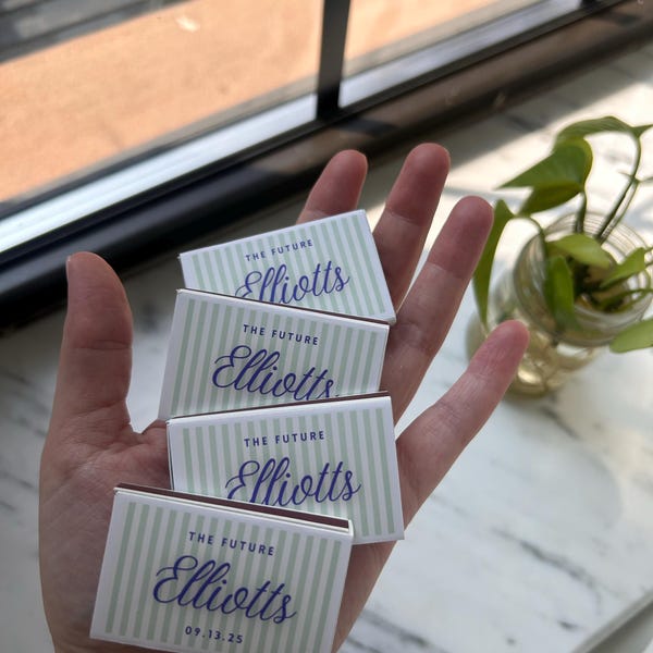 Custom Just Married Car Matchboxes – Wedding Favors With Cans ...