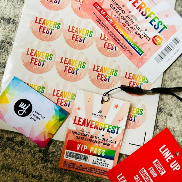 Personalised Festival Ticket Style Invitations - Etsy