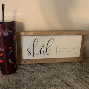 Skål Sign Skal Viking Gift Swedish Danish Decor Norwegian Cheers ...
