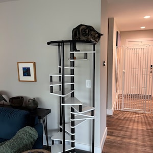 Cat Tree, 9 Step Spiral Cat Ladder, Cat Stairs With Cat Perch on Top ...