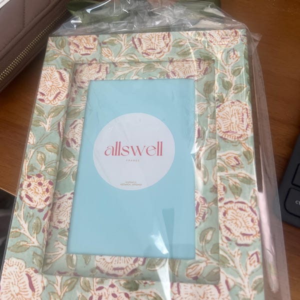 Made-to-order 5x7 (matted to 4x6) Block Print Fabric-wrapped Picture ...