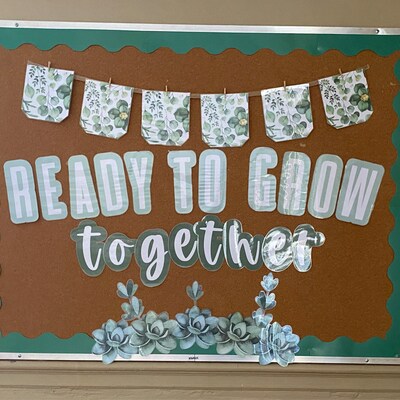 Modern Greenery Back to School Bulletin Board Kit, Easy and Modern ...