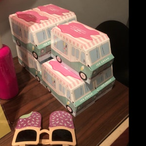 Ice Cream Party Box Set of 4, Ice Cream Truck Cupcake Box, Pastel ...