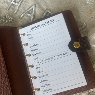 Printed Personal Rings Month on 2 Pages Deluxe Planner Calendar Refills ...