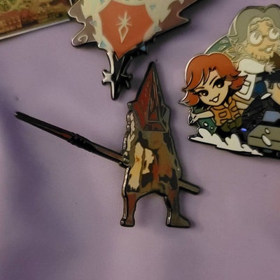Red Pyramid Thing Enamel Pin - Etsy