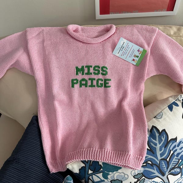 Classic Ribbed Pullover With Name or Monogram | Personalized Sweater ...