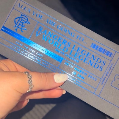 Personalised Event Foiled Ticket, Custom Souvenir Golden Foil Ticket ...