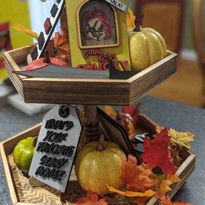 Horror Movie Sign / Tiered Tray Decor / Horror Decor / Scary Doll ...