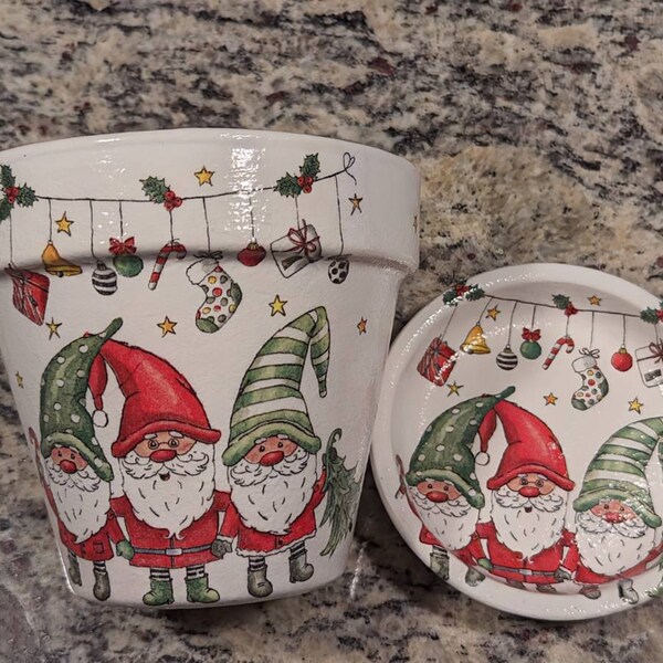 Hand Decorated Red Poppy Flower Pot - Etsy