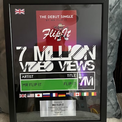 MUSIC STREAMING AWARD, Custom Vinyl Record, Award, Vinyl Record Plaque ...