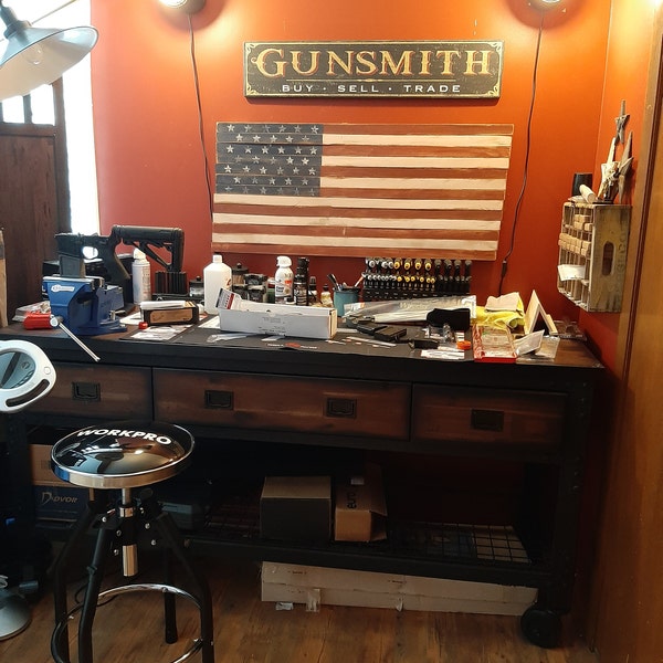 Gunsmith Wood Sign - Hand Crafted Antique Decor - Etsy