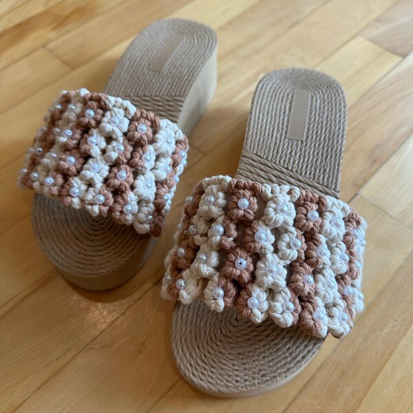 Handmade Macrame Women S Sandals Summer Shoes Gift for Her Colorful ...