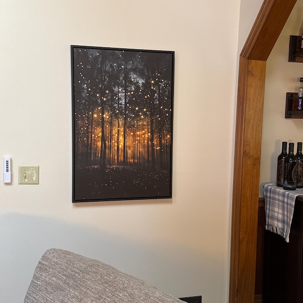 Enchanted Forest Firefly Art Print - Botanical Wall Art, Landscape ...