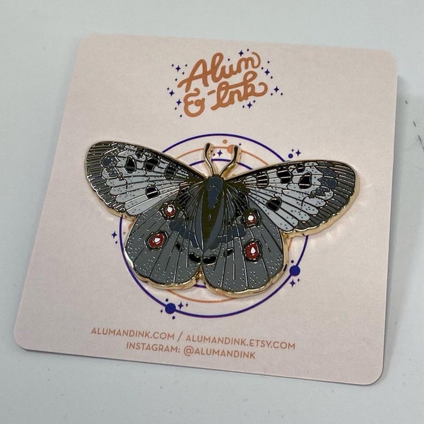 Mountain Apollo Butterfly Enamel Pin - Etsy