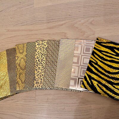 Mix HAIR on LEATHER Hide Scraps, Mix of Different Colors / Textures, 10 ...