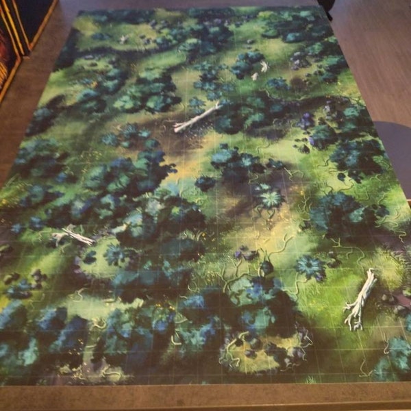 Jungle Battle Mat | Terrain Essentials | Cast 'n Play | 1 Inch Grid ...