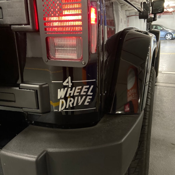 Willys 4 Wheel Drive Decal-jeep Wrangler Grand Cherokee Renegade ...