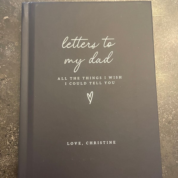 Letters to My Dad Notebook- Loss of Father Grief Journal- Dad Memorial ...
