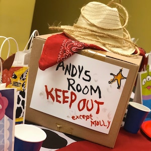 Toy Story Mania Andy's Room Keep Out Wording Digital Embroidery Machine ...