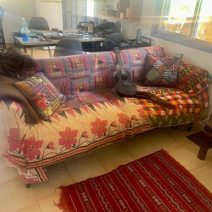 Hippie Decor SET Floor Seating Area Boho Canopy With Decorative ...