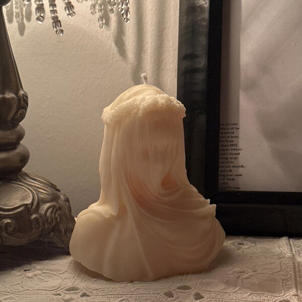 Adorable Smiley Face Candle, Veiled Lady Bust Candle, Cloud Candle ...