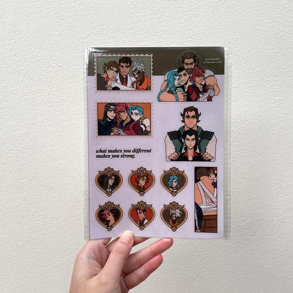 Arcane Crews Sticker Sheet 8x5" Ft. Vander, Silco, Jinx, Vi, Viktor ...