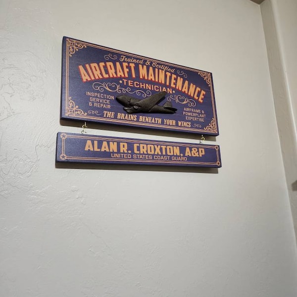 Aircraft Maintenance Wood Sign With Optional Personalization >>> Order ...