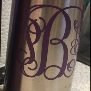 4 Letter Monogram Decal, Monogram Car Decal, Four Letter Monogram ...