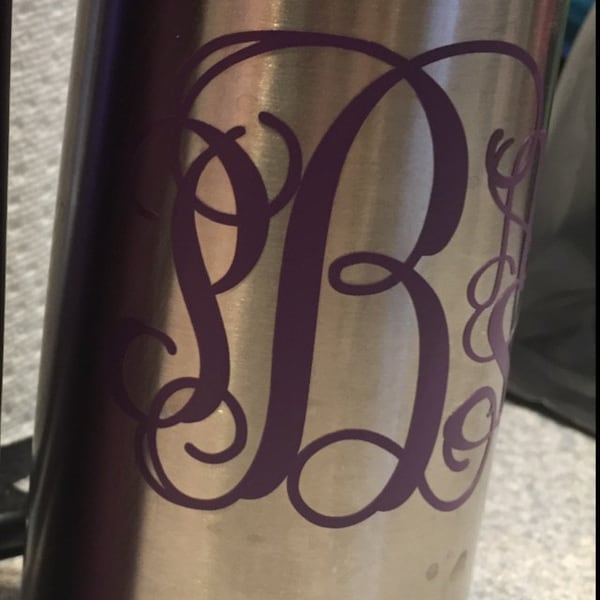 4 Letter Monogram Decal, Monogram Car Decal, Four Letter Monogram ...