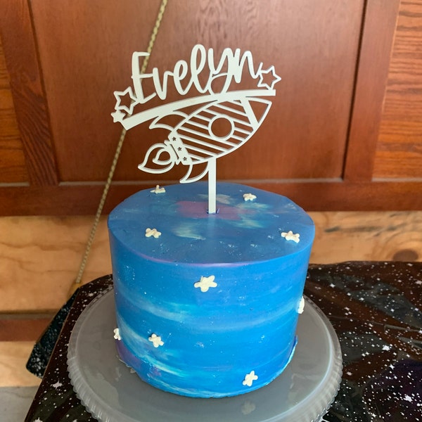 1st Birthday Cake Topper Space Birthday Party One Cake Topper First ...
