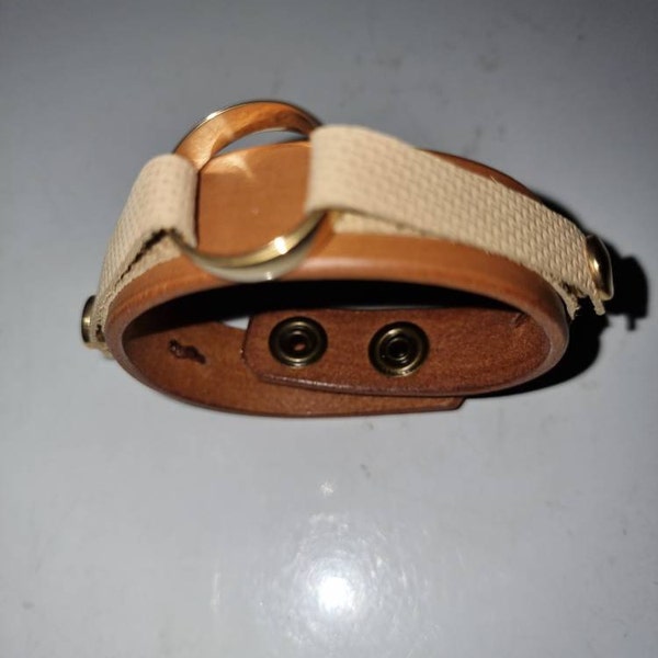 Adjustable Grief Bracelet, Handmade Leather Widow Bracelet, Wear a Ring ...