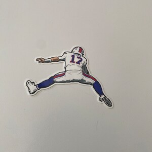 JOSH ALLEN Buffalo Bills Jumping Sticker Weatherproof Vinyl Hydroflask ...