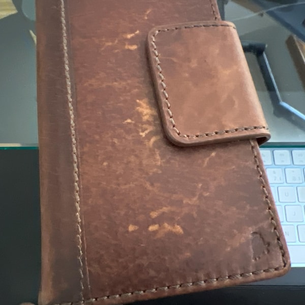 Genuine Leather Fo Oneplus Open Case Wallet Handmade Wireless Luxury ...