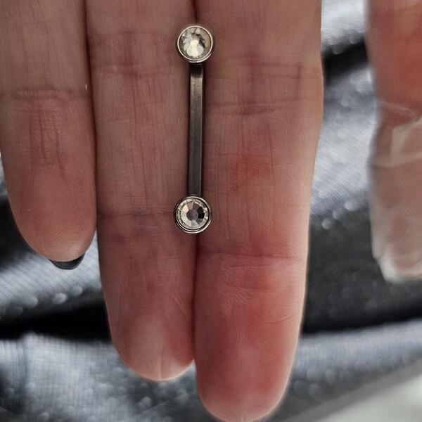 Titanium Angel Fangs Spike Curved Barbell 16g Lip Piercing Body ...