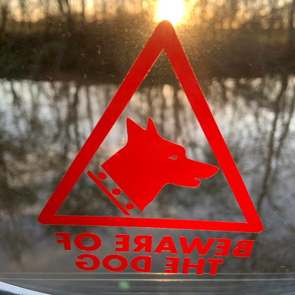 Beware of the Dog - Car Sticker Vinyl Decal Waterproof Accessories ...
