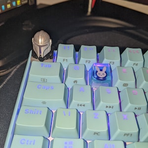 The Mandalorian Backlit LED Keycaps Handmade Resin Custom Artisan - Etsy