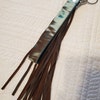 COWHIDE TASSEL KEYCHAIN Wristlet Western Hair on Cowhide Fringe ...