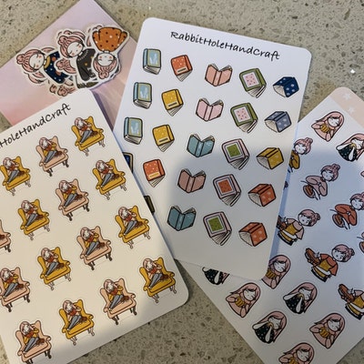 Ci003-cute Book Sticker Planner Stickers Journal Sticker - Etsy Canada