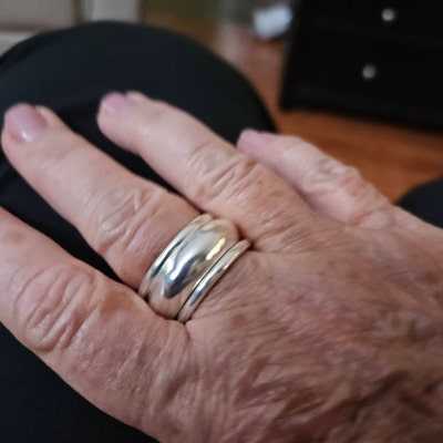 Beads Ring, 925 Sterling Silver, Orbit Ring, Silver Ring, Anxiety Ring, Beads Orbit on Silver ...