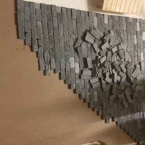 Real Miniature Vintage Slate Brick Slips, Cobbles Over 100 Years Old ...