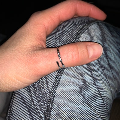 Fidget Ring W Morse Code Initial Ring Anxiety Ring Stainless - Etsy Canada